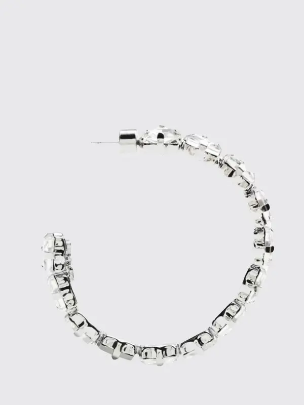 Patrizia Pepe Hoop Earrings With Crystal Embellishments