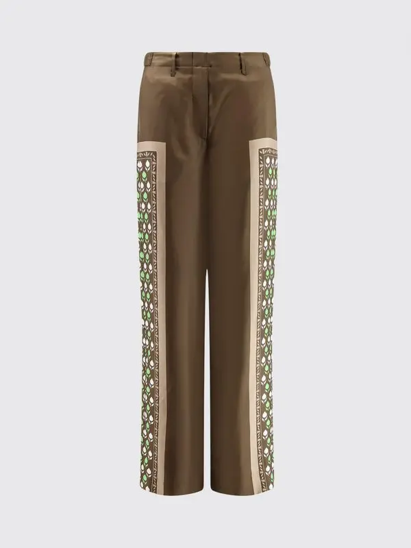 Tory Burch Printed Silk Palazzo Trousers
