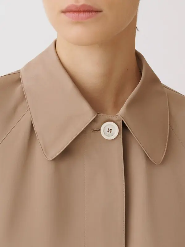 Fabiana Filippi Trench Coat With Embroidered Collar