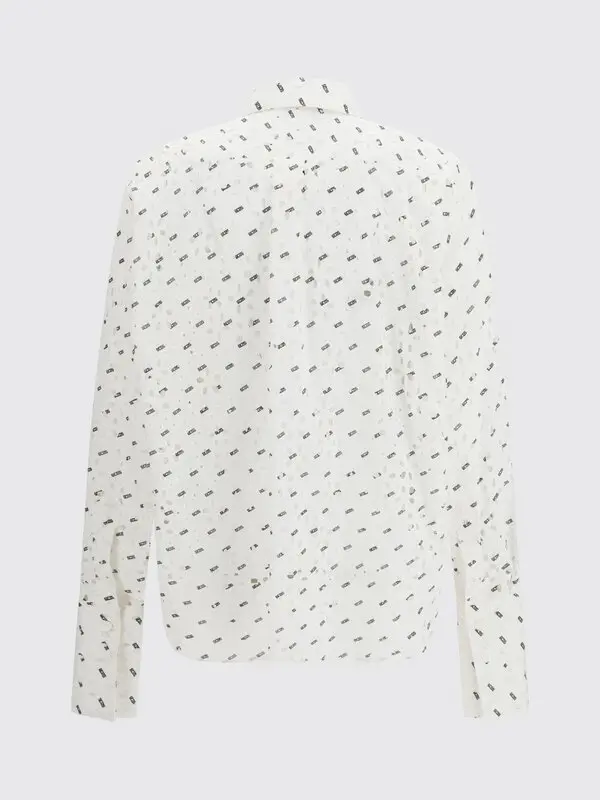 Gcds Cotton Shirt With Logo Print