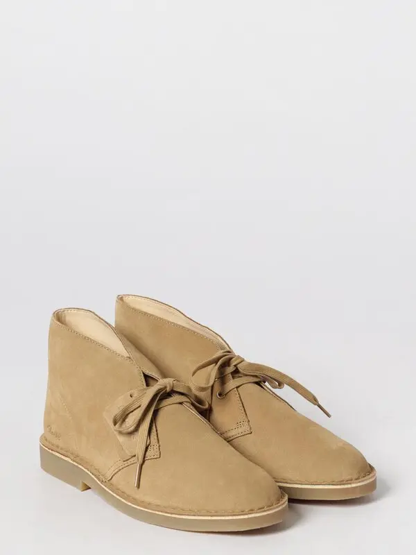 Clarks Lace Up Oxford Shoes - Natural