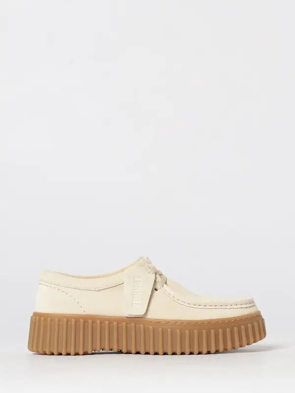 Clarks Suede Oxford Shoes - Beige