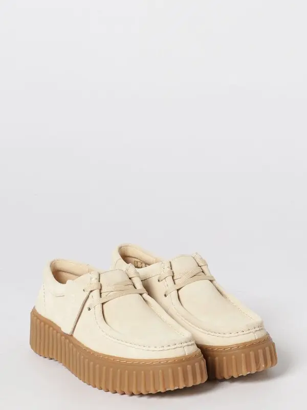 Clarks Suede Oxford Shoes - Beige