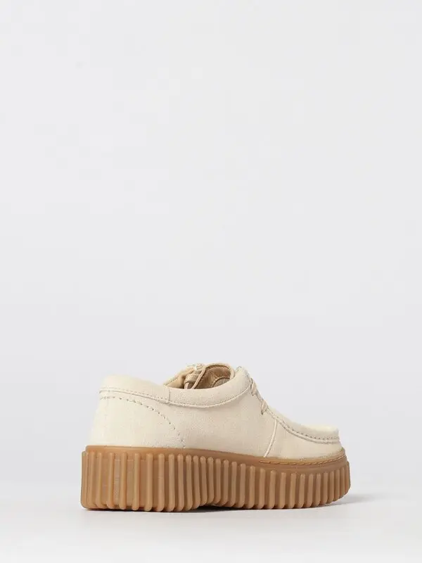 Clarks Suede Oxford Shoes - Beige