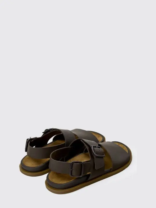 Camper Lluc Leather Slingback Sandals - Brown
