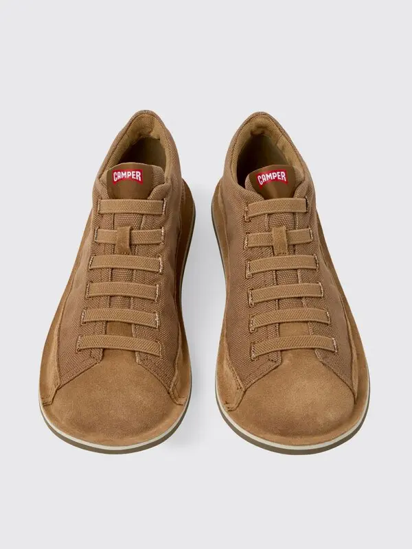 Camper Recycled Cotton And Suede Ankle Boots - Brown