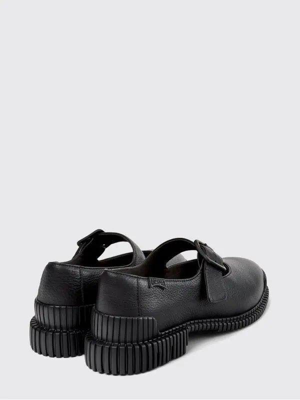 Camper Grained Leather Mary Jane Loafers