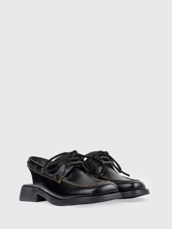 Camper Leather Slingback Loafers