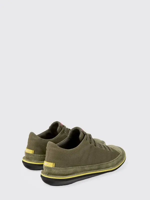 Camper Ankle Boots In Recycled Cotton And Suede - Green