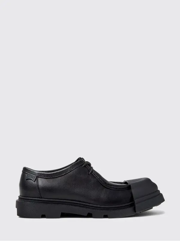 Camper Leather And Rubber Derby Shoes - Black