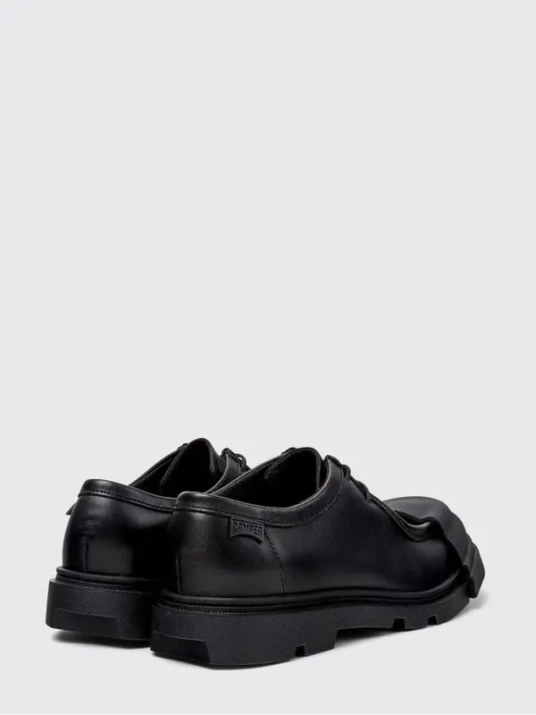 Camper Leather And Rubber Derby Shoes - Black