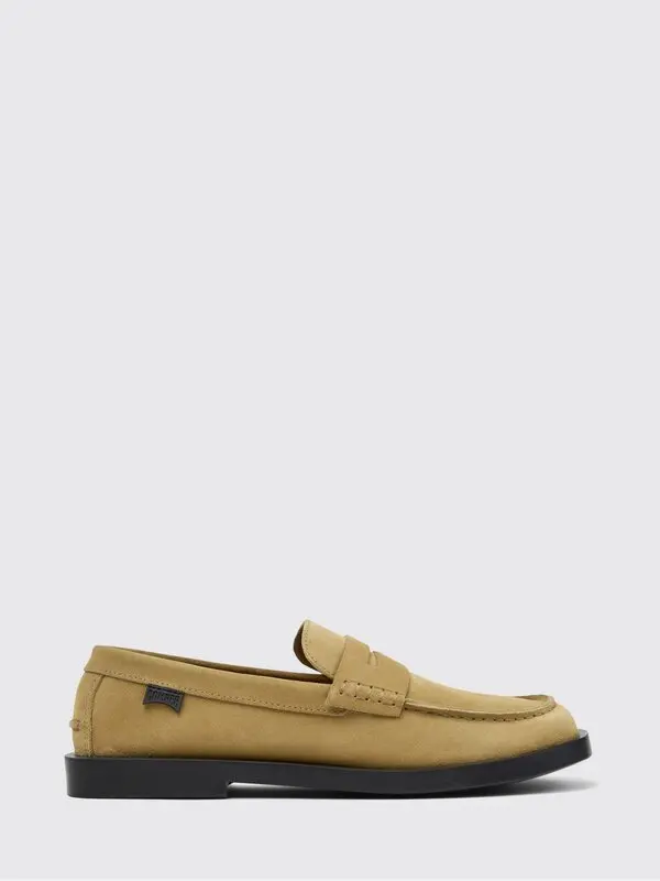 Camper Don Suede Loafers With Saddle Strap - Brown