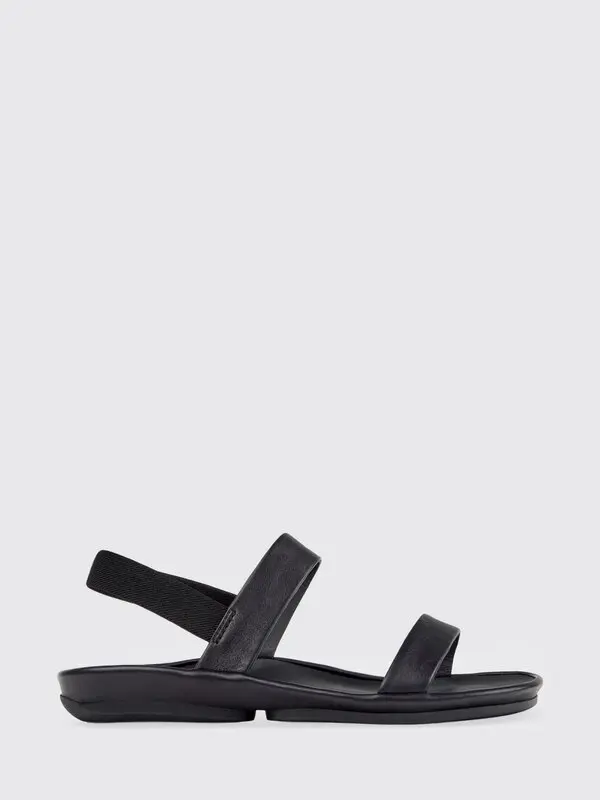 Camper Isla Leather Slingback Sandals - Black