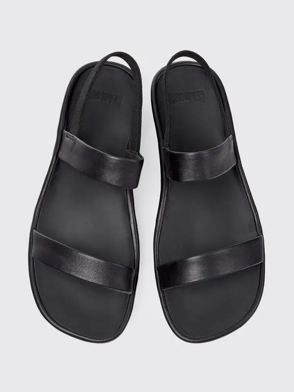 Camper Isla Leather Slingback Sandals - Black