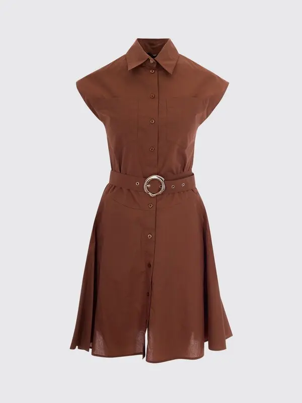 Liu Jo Cotton Shirt Dress - Brown