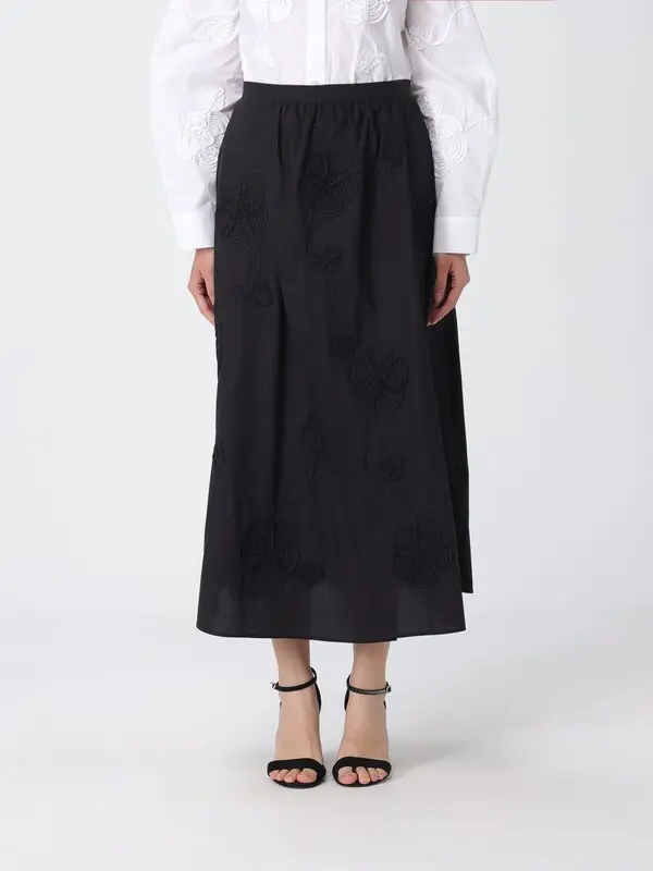 Liu Jo Embroidered Wrap Skirt - Black