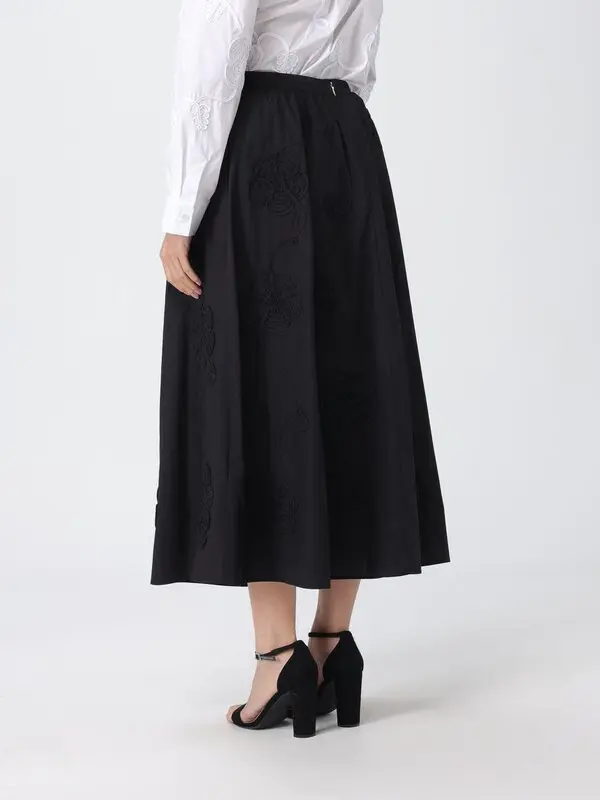 Liu Jo Embroidered Wrap Skirt - Black