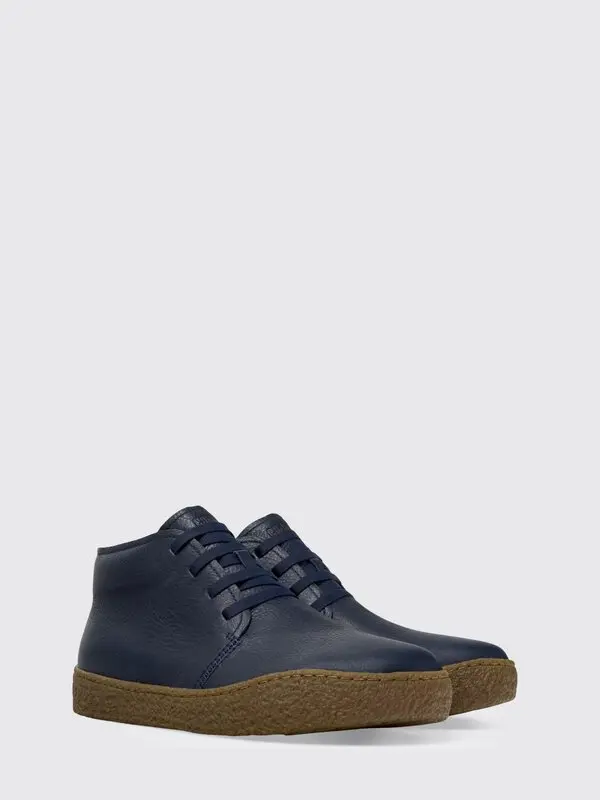 Camper Peu Terreno Leather Ankle Boots - Blue