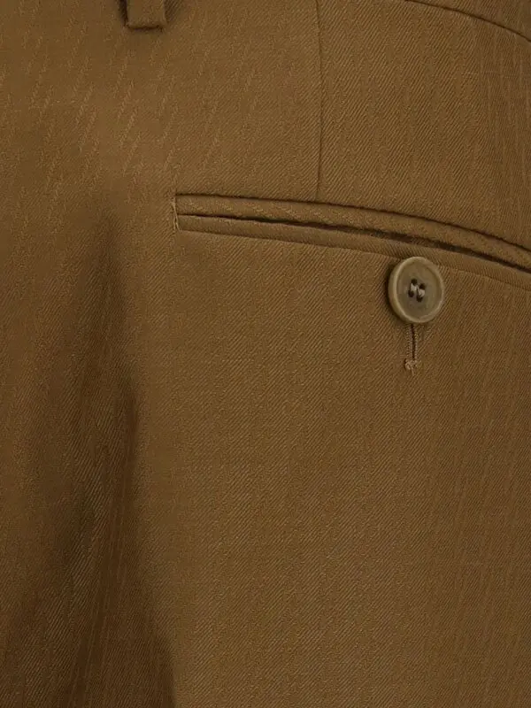 Burberry Slim Fit Wool Trousers