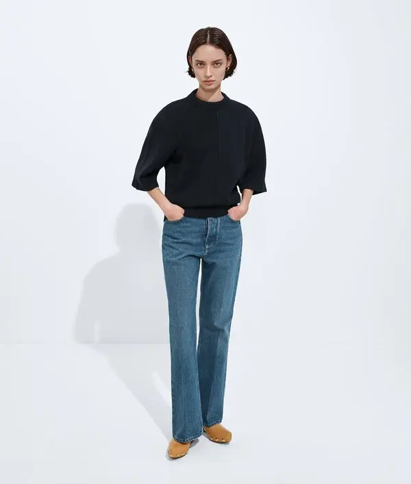 Bottega Veneta Medium Indigo Flared Jeans - Mid Blue