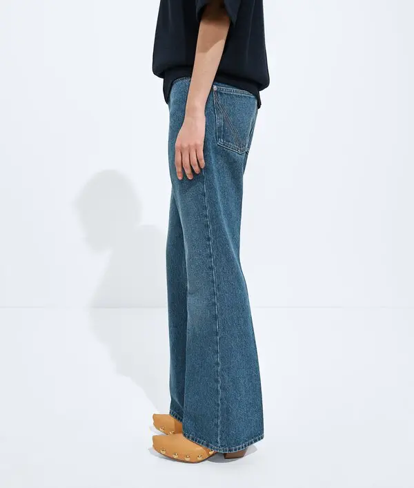 Bottega Veneta Medium Indigo Flared Jeans - Mid Blue