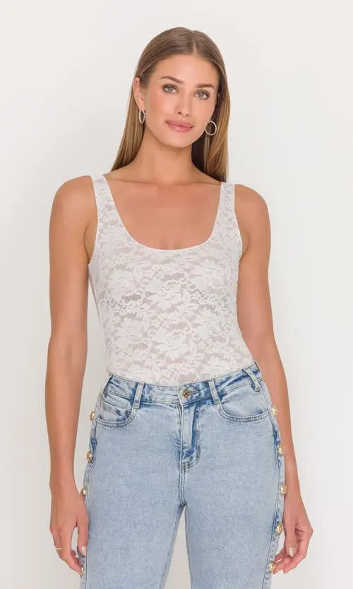 Generation Love Lace Tank - White