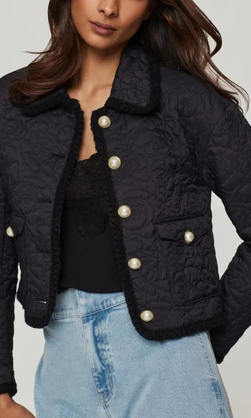Generation Love Fabiana Quilted Jacket - Black