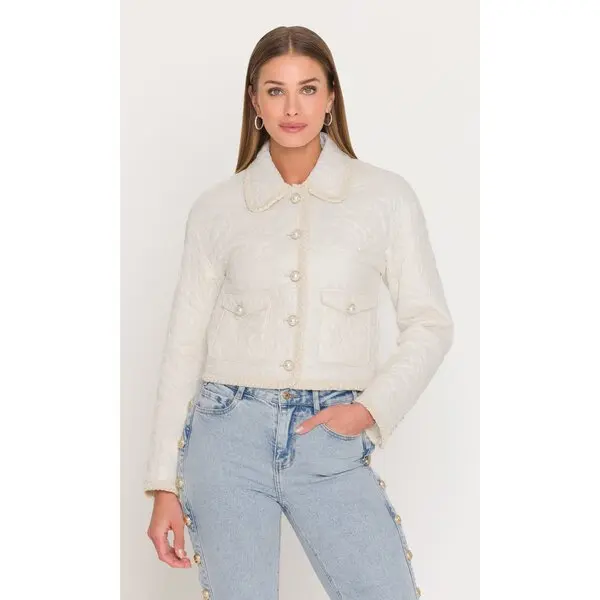 Generation Love Fabiana Quilted Jacket - Cream