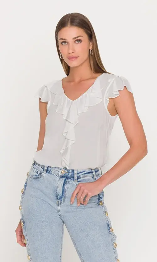 Generation Love Everheart Georgette Blouse - White
