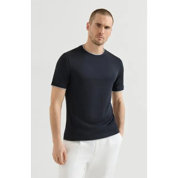 Brunello Cucinelli Lightweight Jersey T-shirt - Cobalt