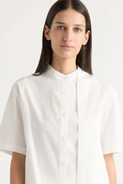 Modern Citizen Scarf-neck Ruffled Tunic Blouse
