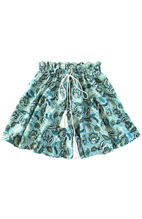 BRUNNA.CO Sekar Floral High-waisted Skort - Blue