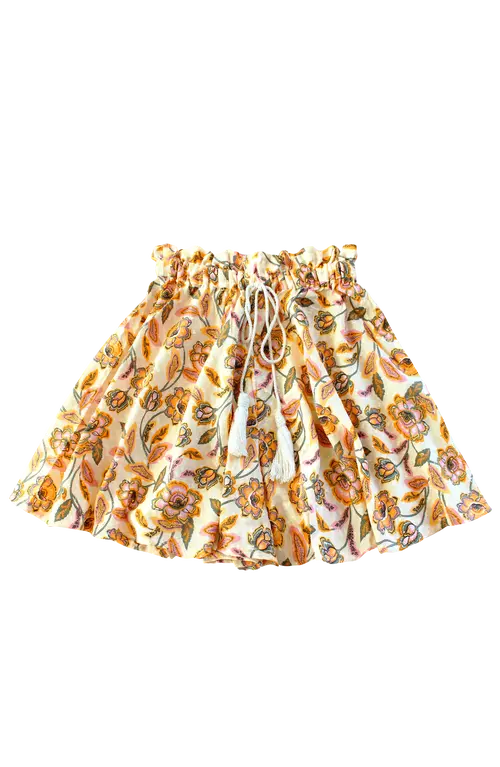 BRUNNA.CO Sekar Floral High-waisted Skort - Yellow