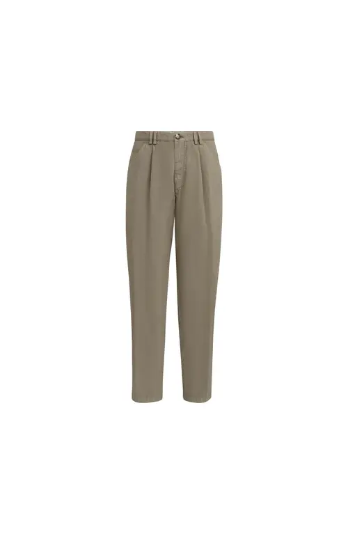 Brunello Cucinelli Garment-dyed Trousers - Military