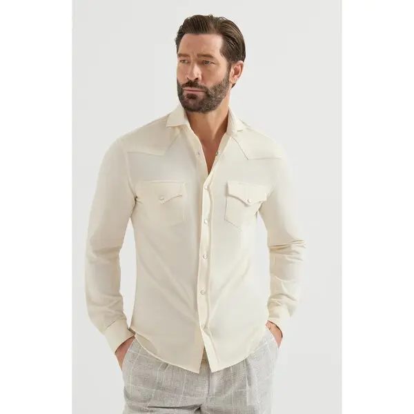 Brunello Cucinelli Piqué Shirt - Ginger
