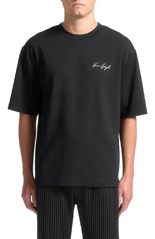 Manière De Voir Piece De Resistancevan Gogh Cotton T-shirt - Black
