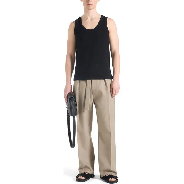 Manière De Voir Ribbed Cotton Vest - Black
