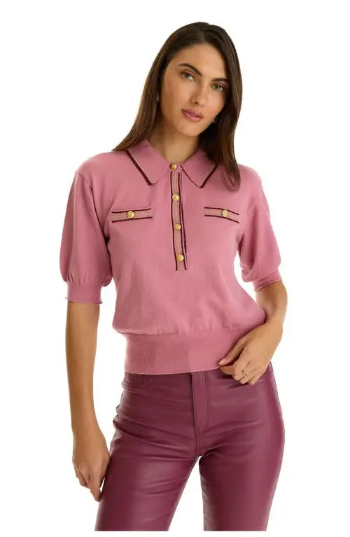 THE NOLI SHOP Bobbi Polo Shirt - Rose