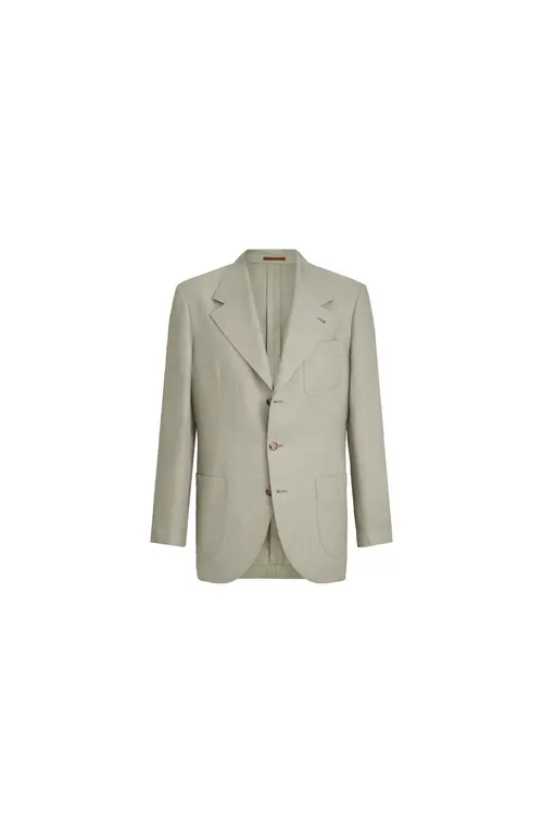 Brunello Cucinelli Chevron Unlined Blazer - Sage