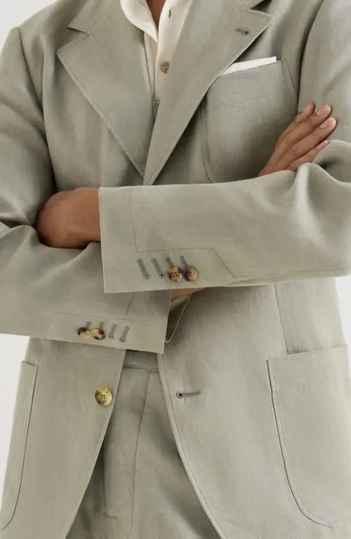 Brunello Cucinelli Chevron Unlined Blazer - Sage