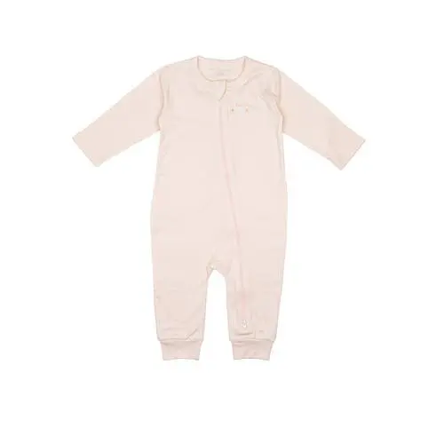 WILD WAWA Pima Embroidered Footless Sleeper - Pink Bunny