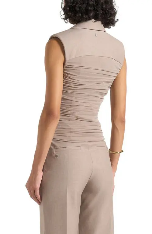 Manière De Voir Mesh Ruched Waistcoat