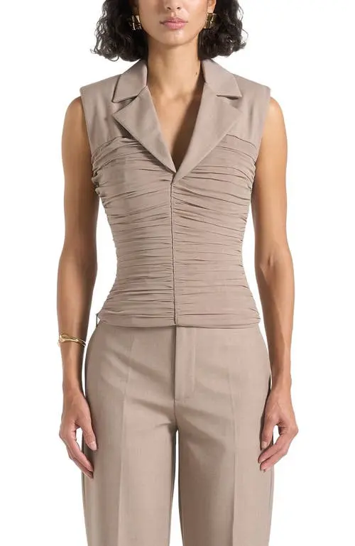 Manière De Voir Mesh Ruched Waistcoat