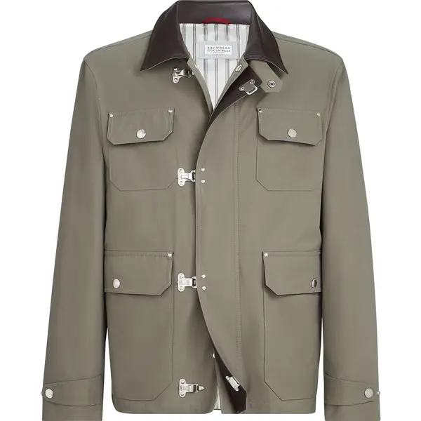 Brunello Cucinelli Water-resistant Techno Cotton Outerwear - Military