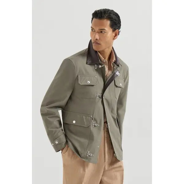 Brunello Cucinelli Water-resistant Techno Cotton Outerwear - Military