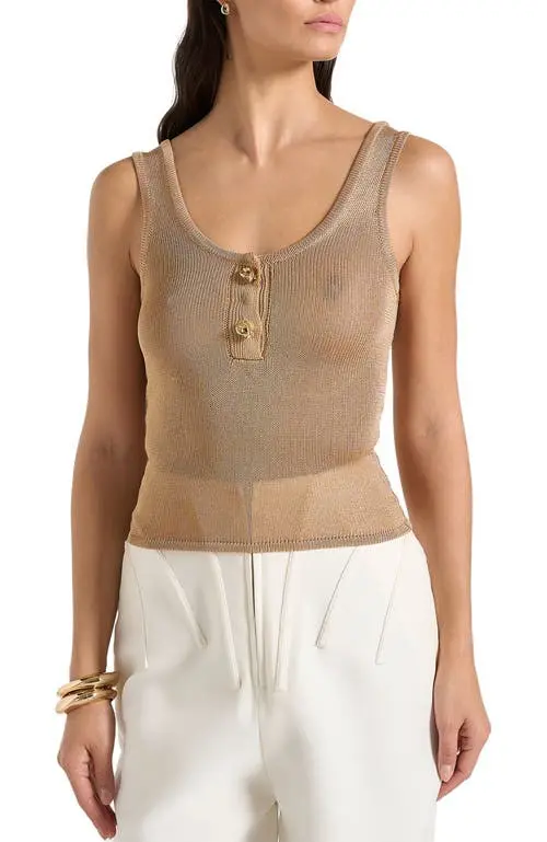 Manière De Voir Pippa Pointelle Knitted Vest With Knot Button
