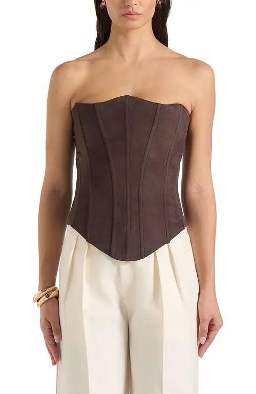 Manière De Voir Suede Lace-up Corset