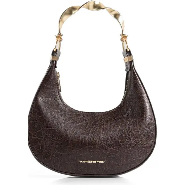Manière De Voir Sculpted Crescent Bag - Brown