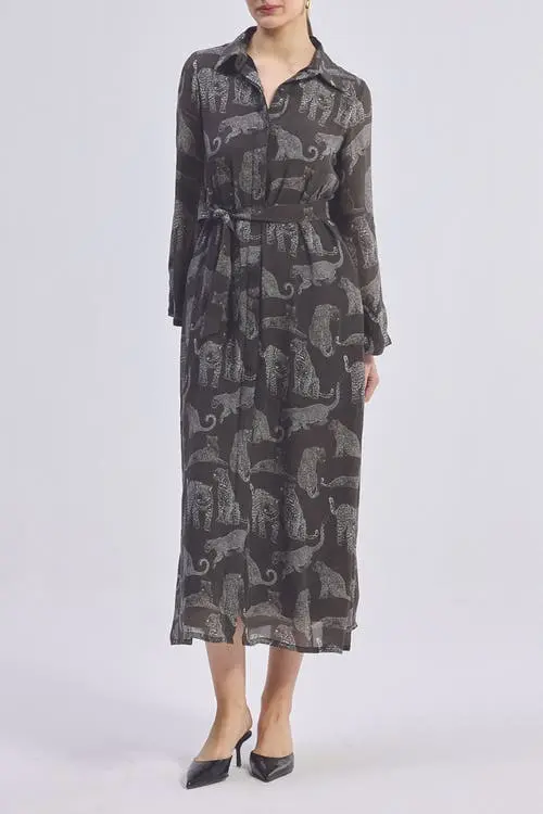 REISTOR Relaxed-fit Printed Shirt Dress