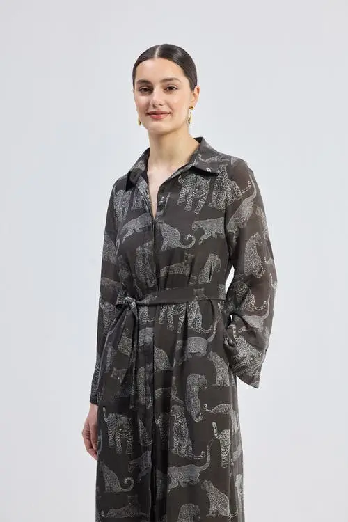 REISTOR Relaxed-fit Printed Shirt Dress